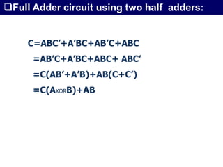 combinational circuit-Half Adder ,full Adder | PDF | Programming Languages | Computing