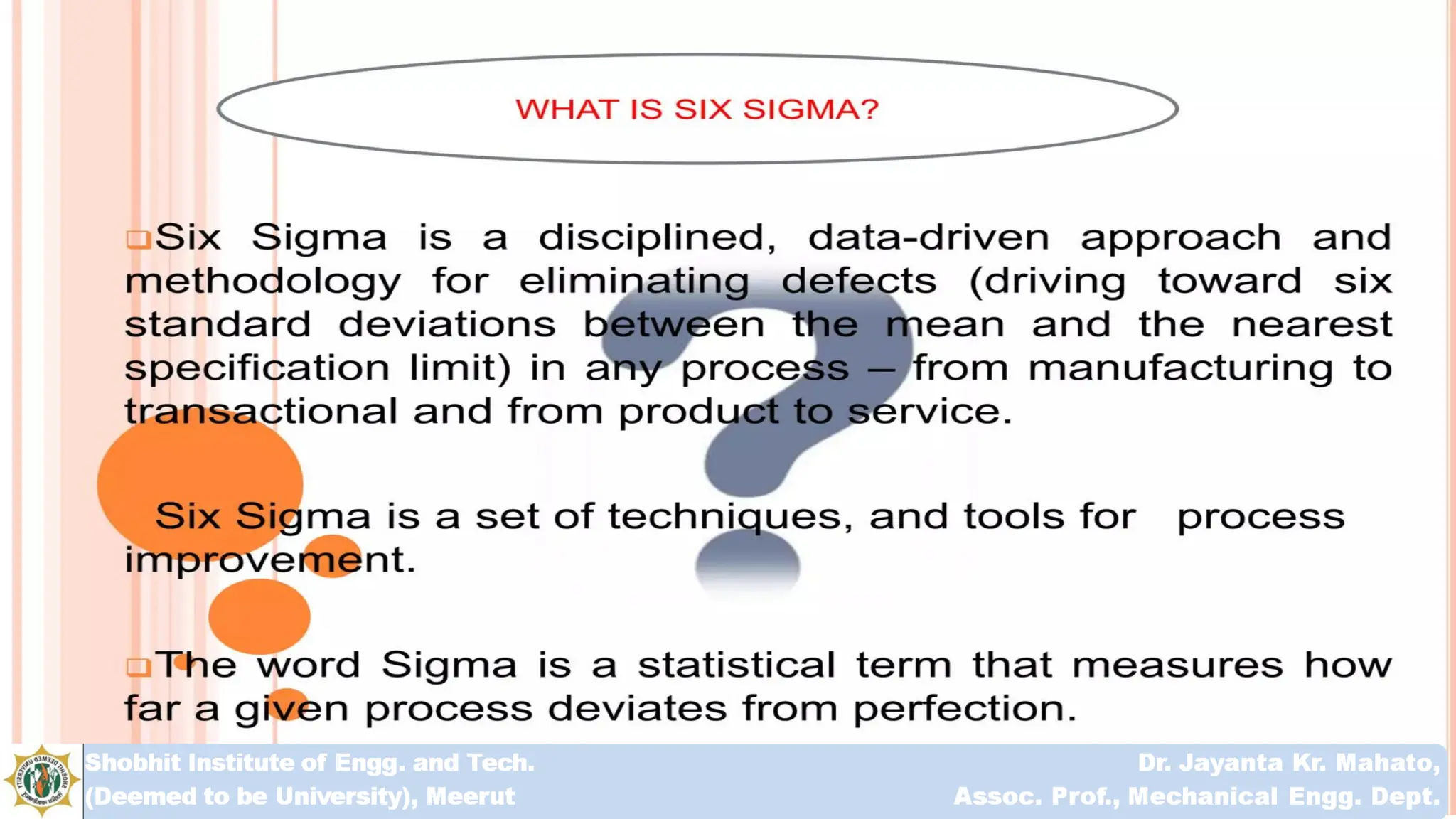 Zero Defects and Concept of Six Sigma in TQM | PDF
