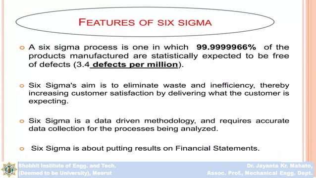 Zero Defects and Concept of Six Sigma in TQM | PPT