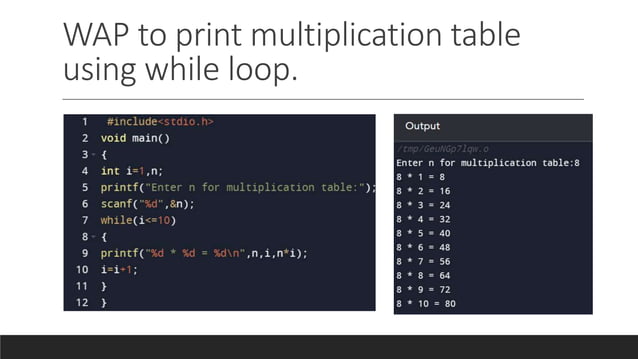 Lecture On Loop While Loop For Loop Program Ppt