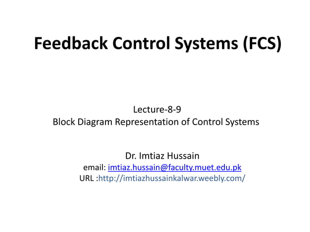 Lecture 8-9 block-diagram_representation_of_control_systems | PPTX | Sports