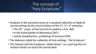 Lecture-8-Canon-of-the-Bible-1. canonization | PPTX