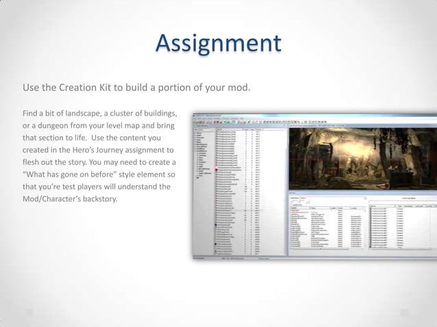 Intro to Game Modding - Lecture 8 | PPT