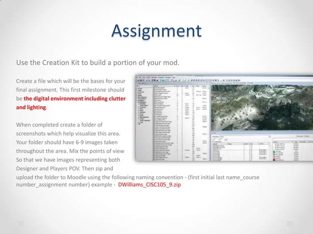 Intro to Game Modding - Lecture 8 | PPT