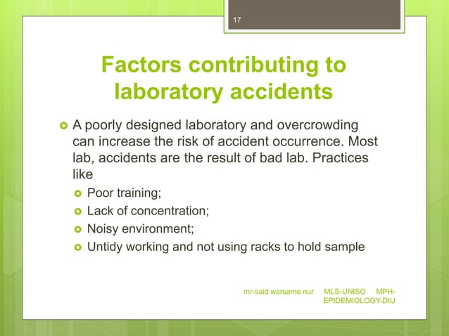 Lecture 8-laboratory accidents and | PPTX | First Aid | Injuries