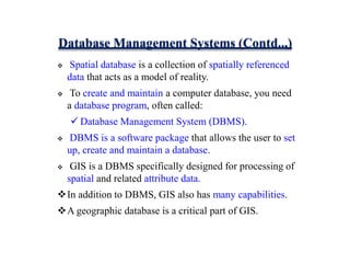 Lecture-8-The-GIS-Database-Part-1.ppt | Databases | Computer Software ...