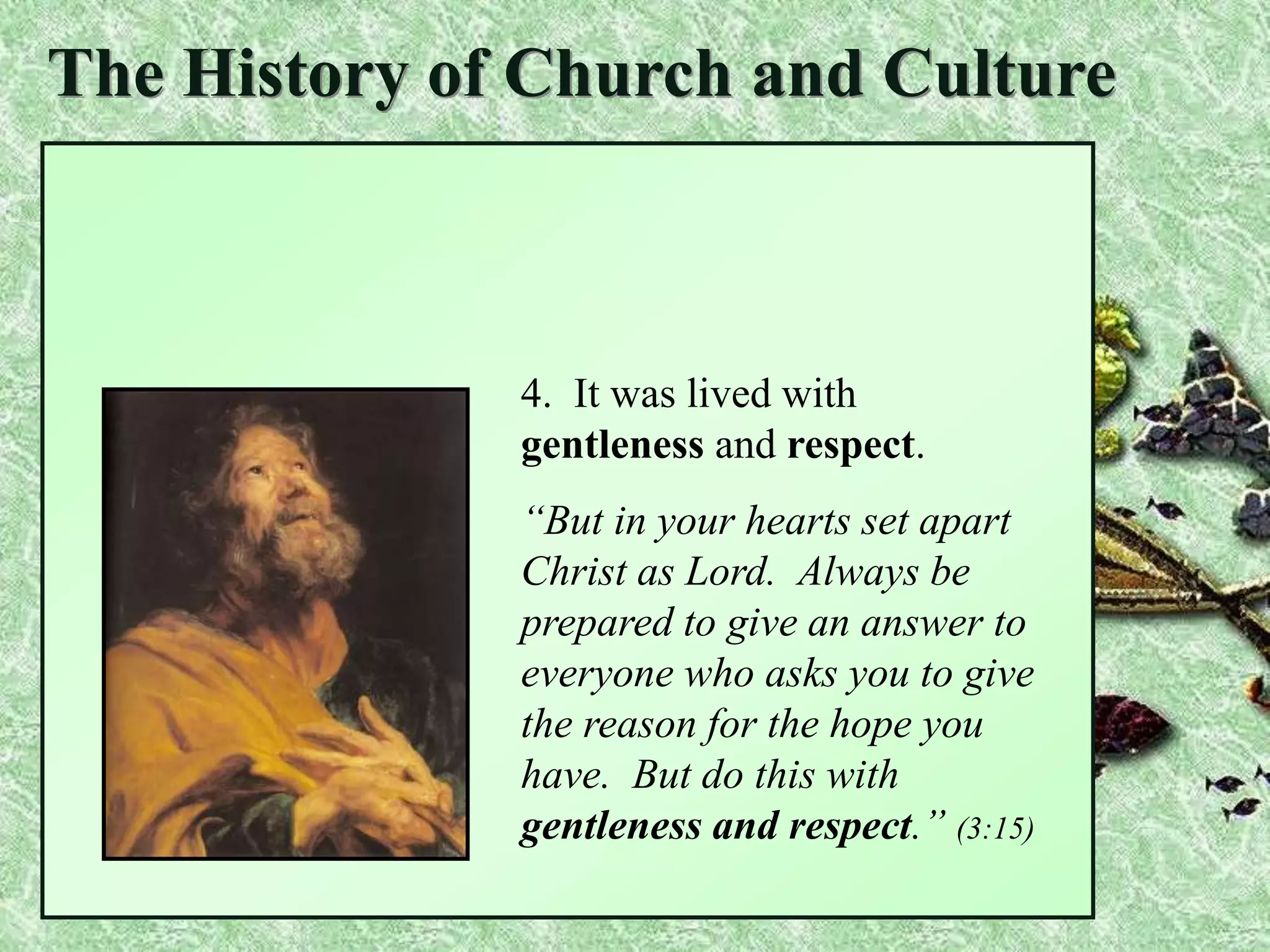 Lecture 8: Early Church & Culture | PPT