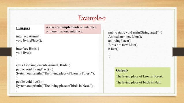 Lecture 8 abstract class and interface | PPTX