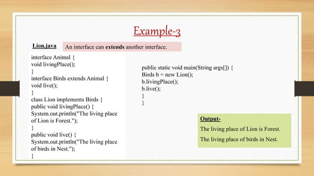 Lecture 8 abstract class and interface | PPTX