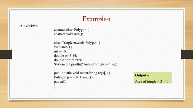 Lecture 8 abstract class and interface | PPTX