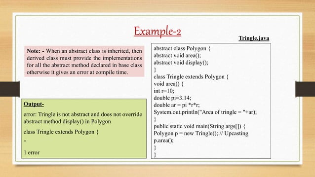 Lecture 8 abstract class and interface | PPTX