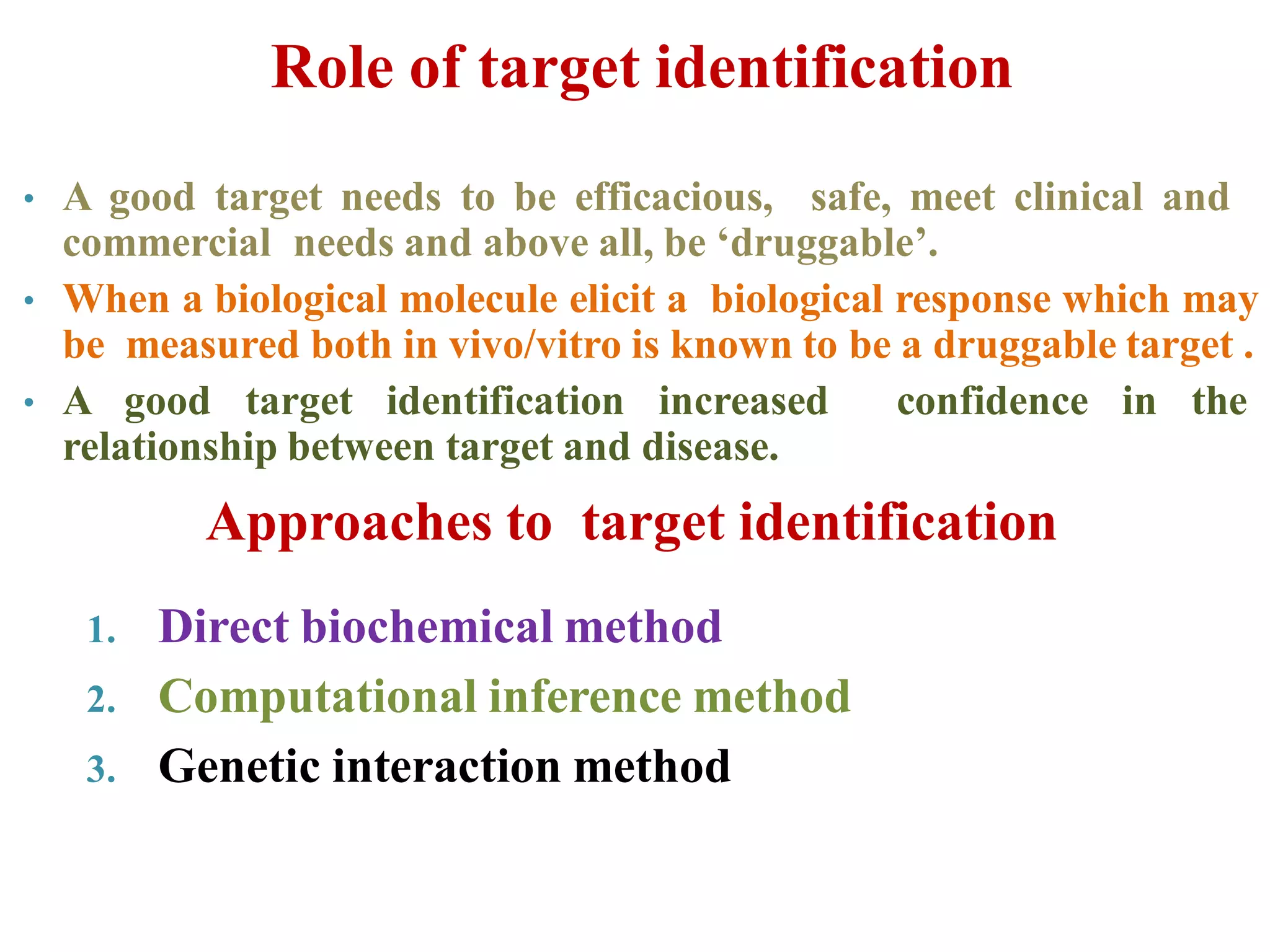 Lecture 8 drug targets and target identification | PDF