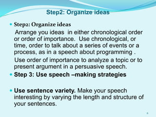 Lecture 8 giving speech. | PPTX