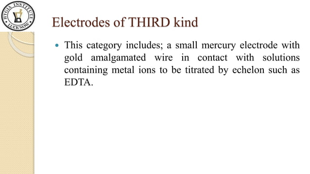 Lecture - 8 Indicator electrodes - Copy.pptx | Chemistry | Science