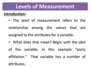 Levels of measurement | PPT