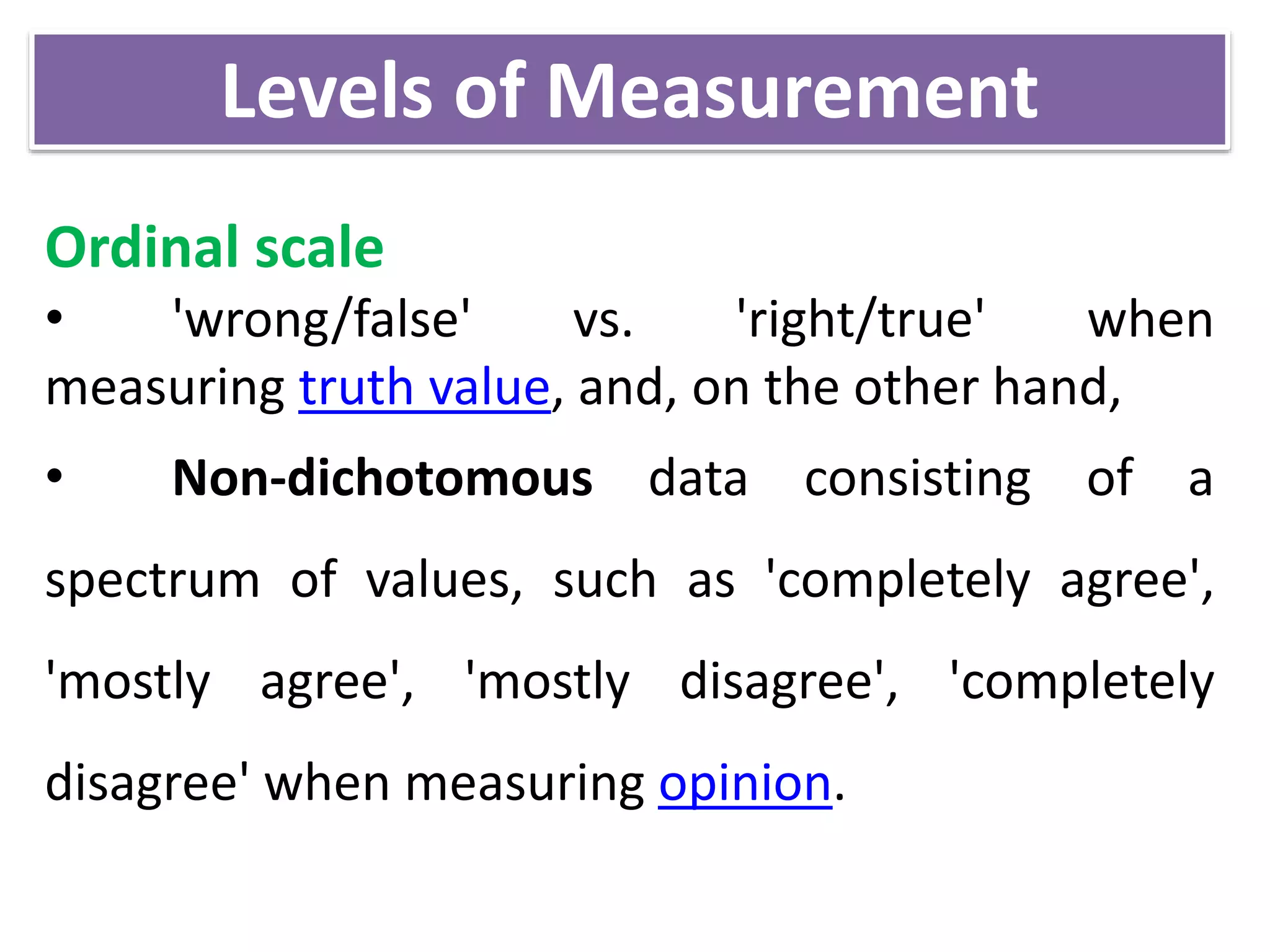 Levels of Measurement | PPTX