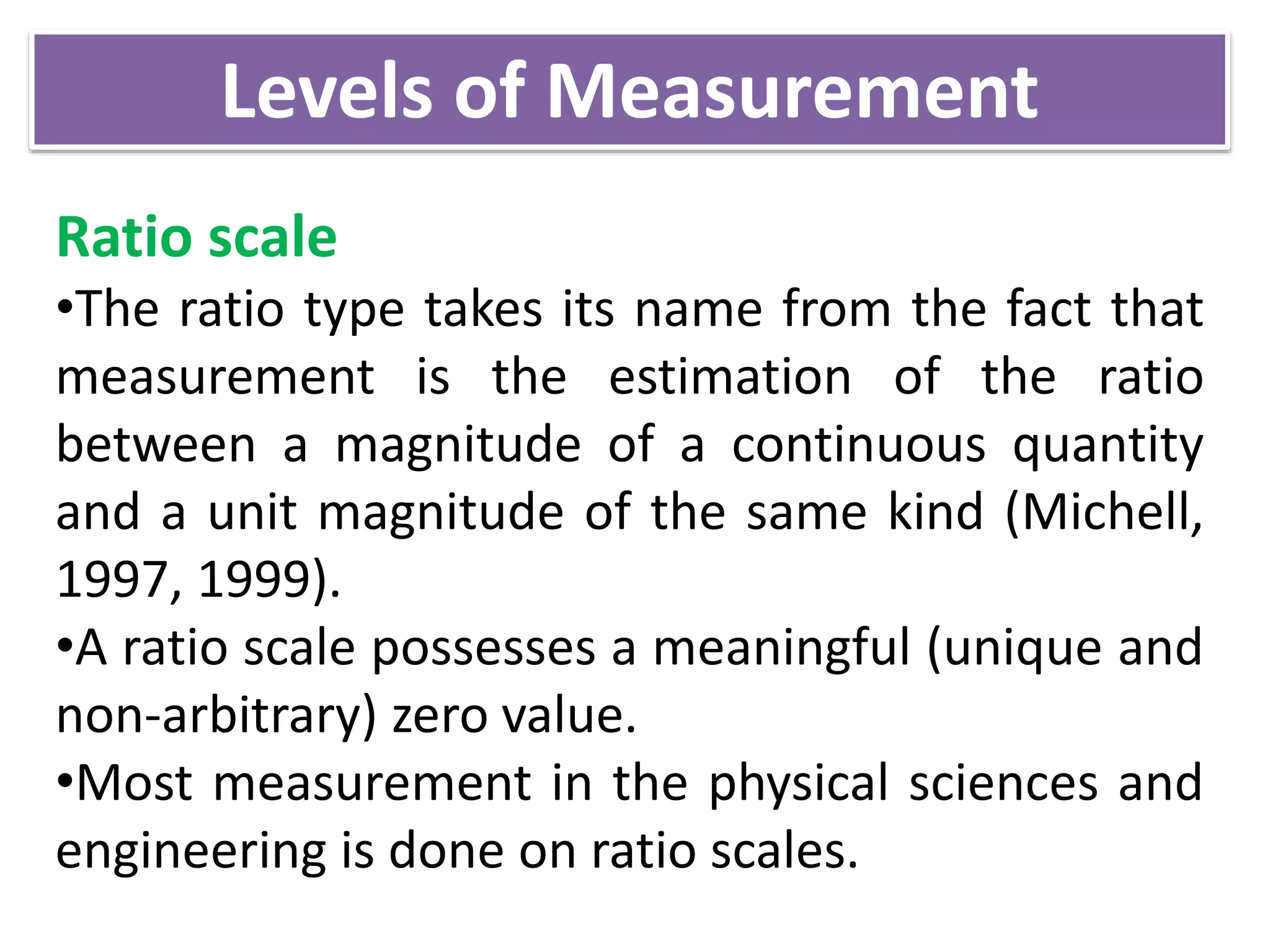 Levels of Measurement | PPTX