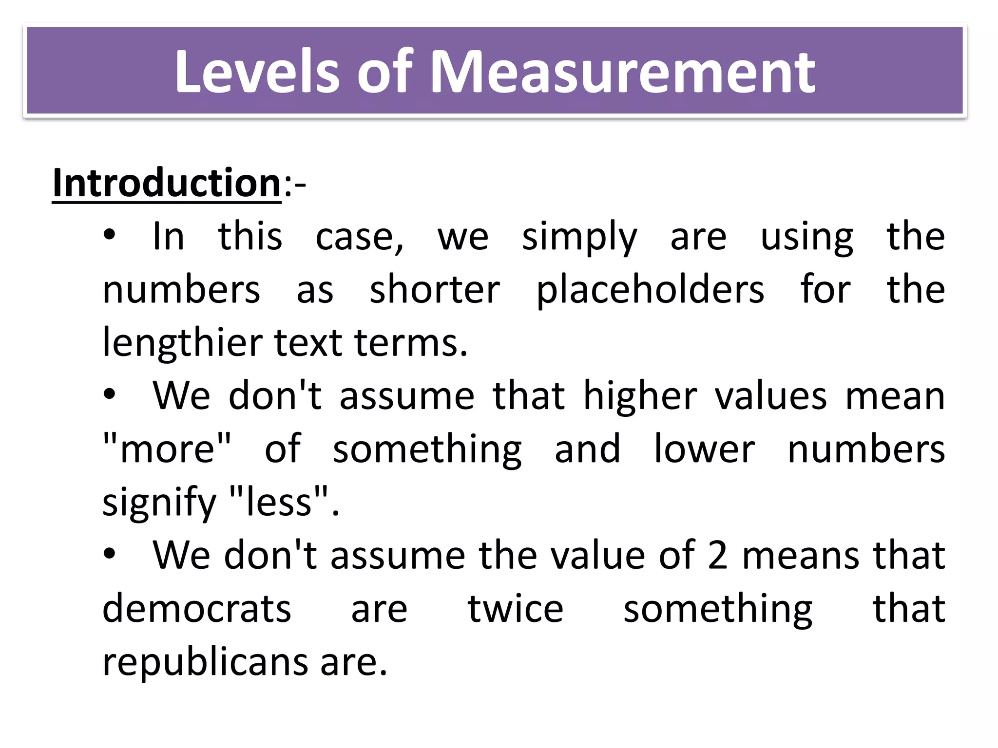 Levels of Measurement | PPTX