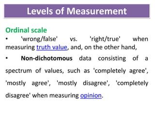 Levels of Measurement | PPTX