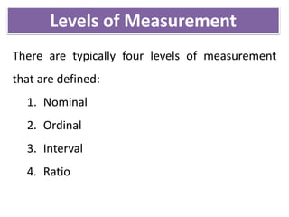 Levels of Measurement | PPTX