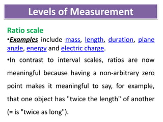 Ratio Scale Examples