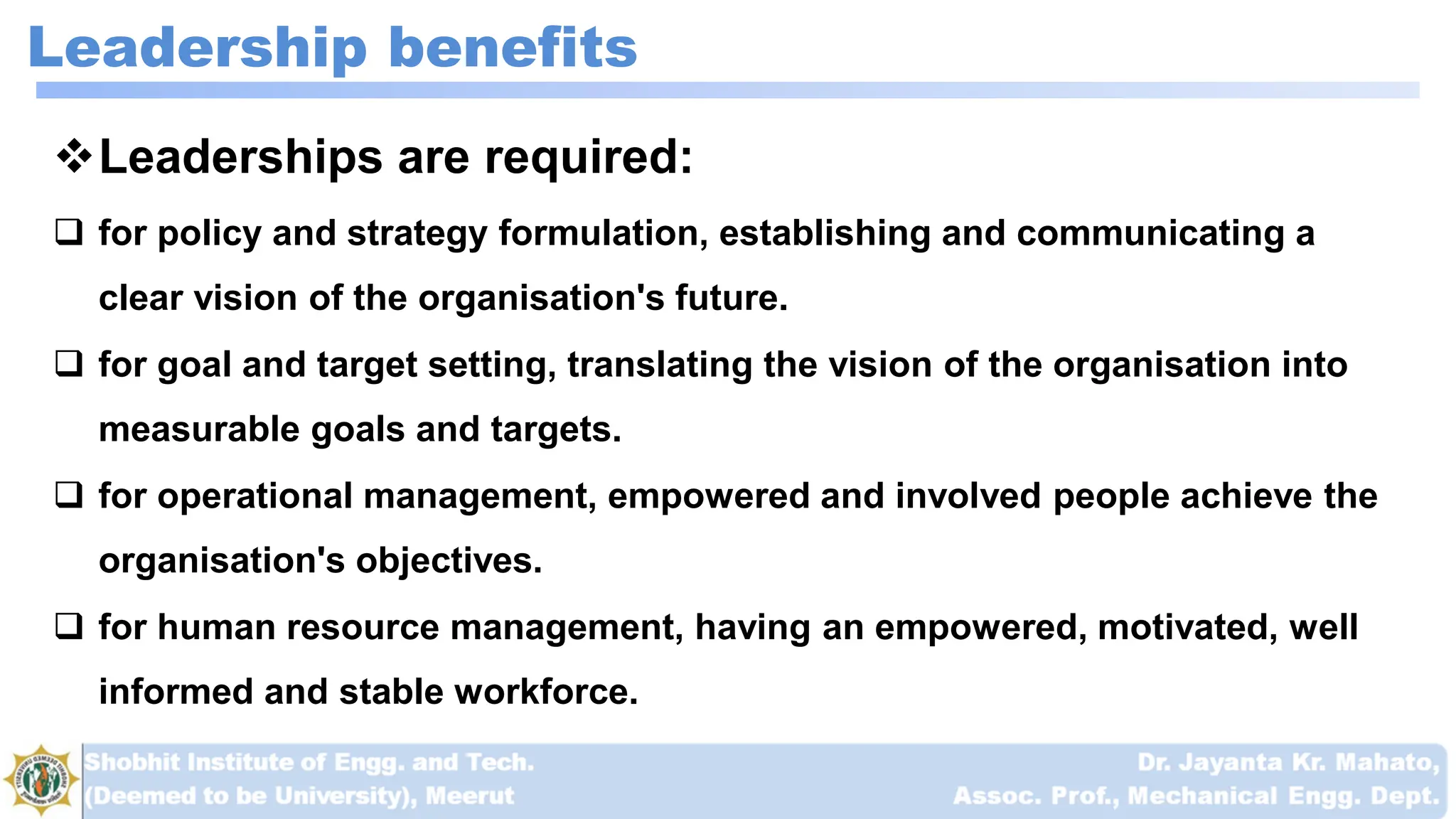 Role of leadership and commitment in quality deployment | PDF