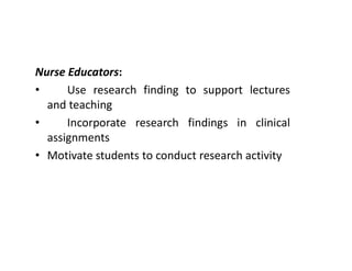 Nursing research Communication and utilisation of research for nursing ...