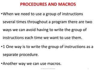 procedures and macros in assembly language lecture9.pdf