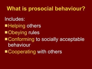 Prosocial Behaviour | ODP