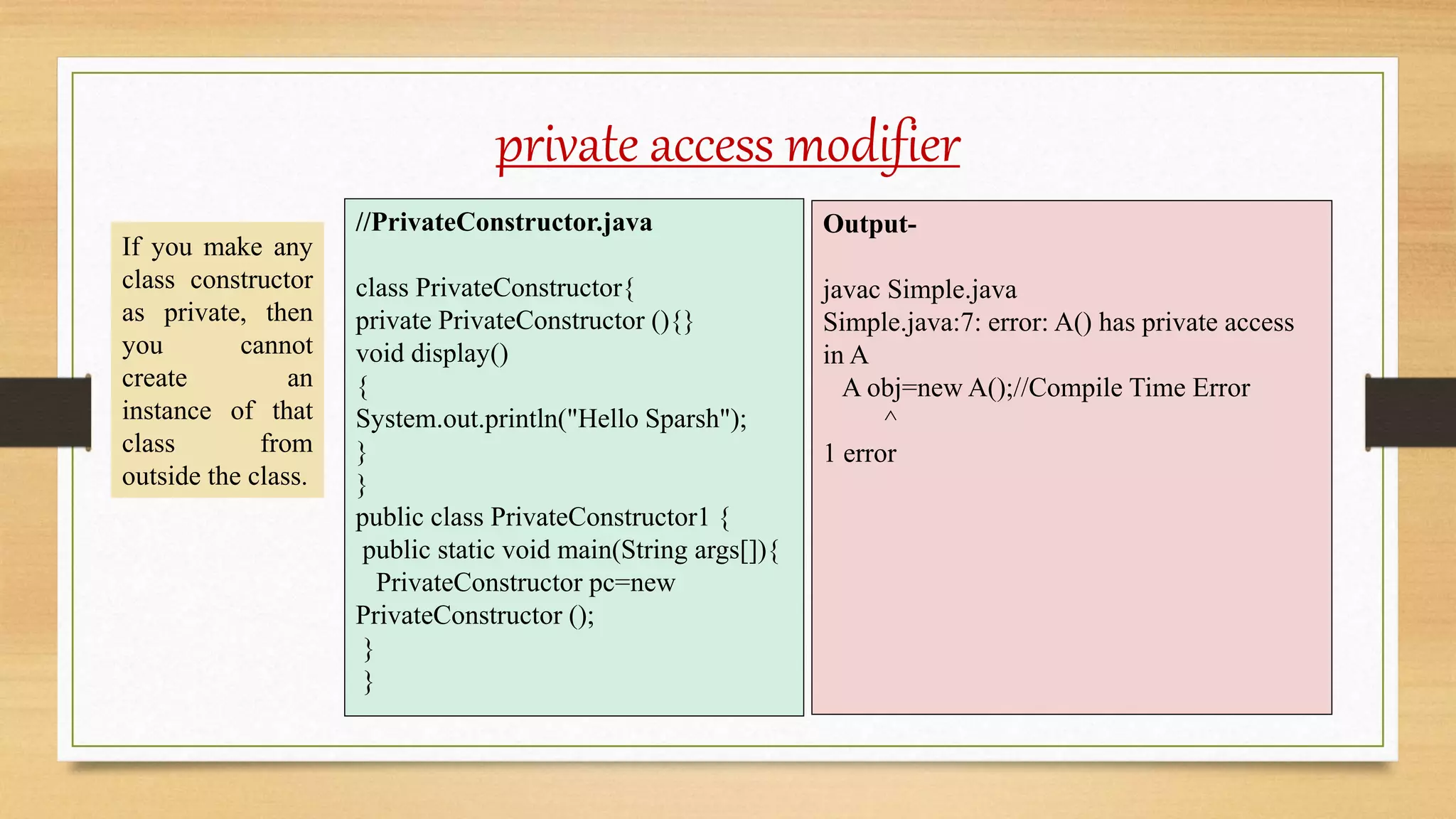 Lecture 9 access modifiers and packages | PPTX