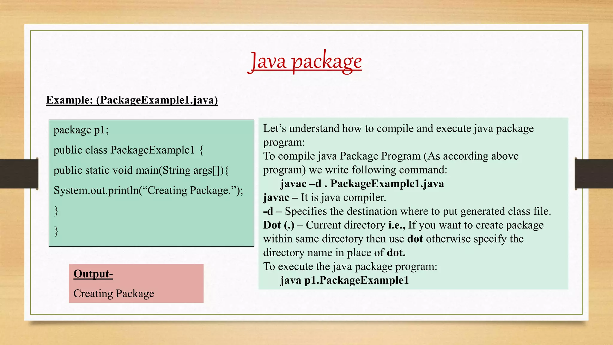 Lecture 9 access modifiers and packages | PPTX