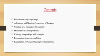 Lecture 9 access modifiers and packages | PPT