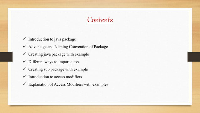 Lecture 9 access modifiers and packages | PPT