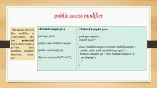 Lecture 9 access modifiers and packages | PPT
