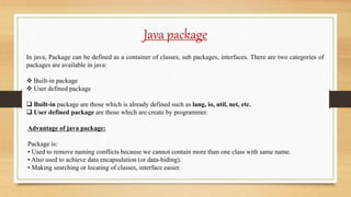 Lecture 9 access modifiers and packages | PPT