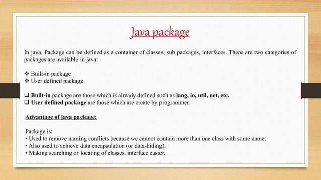 Lecture 9 access modifiers and packages | PPT