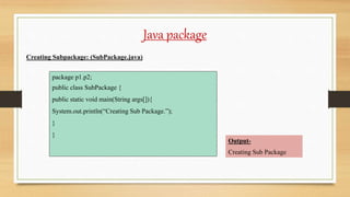 Lecture 9 access modifiers and packages | PPT