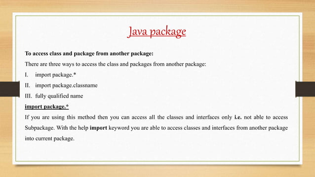 Lecture 9 access modifiers and packages | PPT