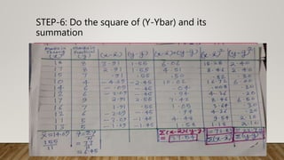 Lecture 9 correlation-manual calcualtion | PPTX