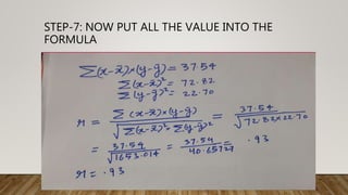 Lecture 9 correlation-manual calcualtion | PPTX