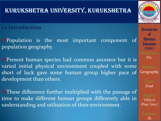 population distribution | PPT