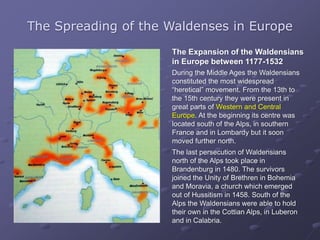 Lecture 9; Waldensians | PPT