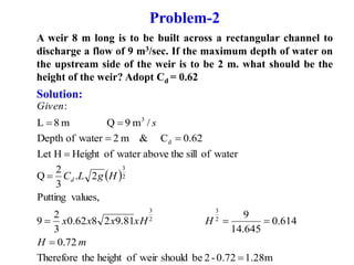 =Lectures-9_Weirs_.pdf.dep of civil eng. | PDF