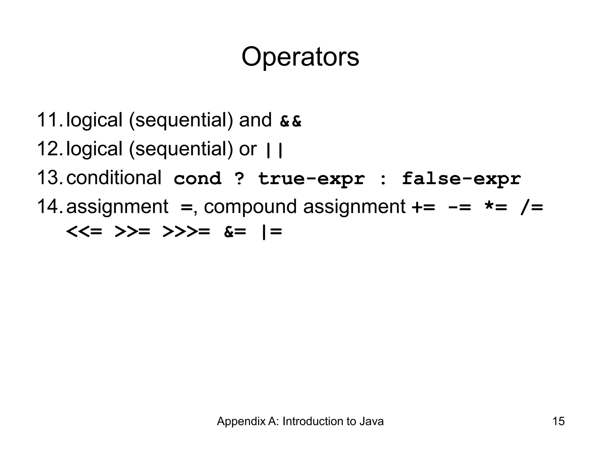 Java Basics With Datatypes Object Oriented Programming Ppt