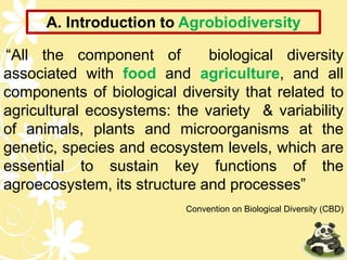 Lecture agrobiodiversity | PPTX