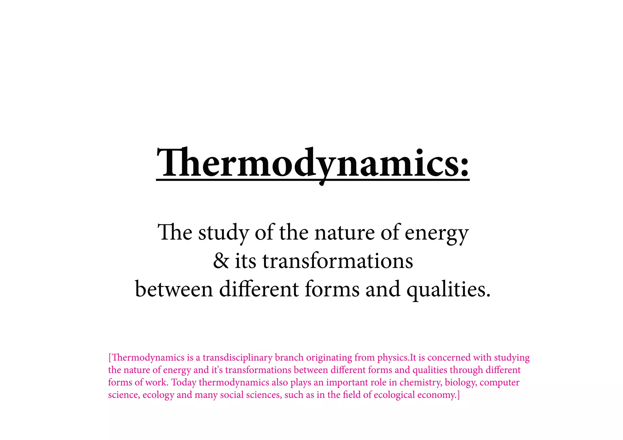 Architecture, thermodynamics and the architect as a Weapon of Mass ...