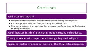 Arguing and Evidence: Writing Academic Essays | PPTX