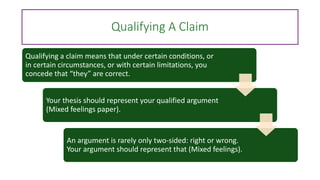 Arguing and Evidence: Writing Academic Essays | PPTX