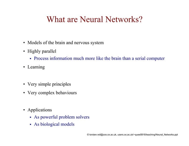 Lecture artificial neural networks and pattern recognition | PDF ...