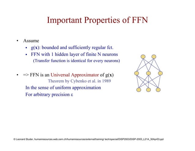 Lecture Artificial Neural Networks And Pattern Recognition Ppt